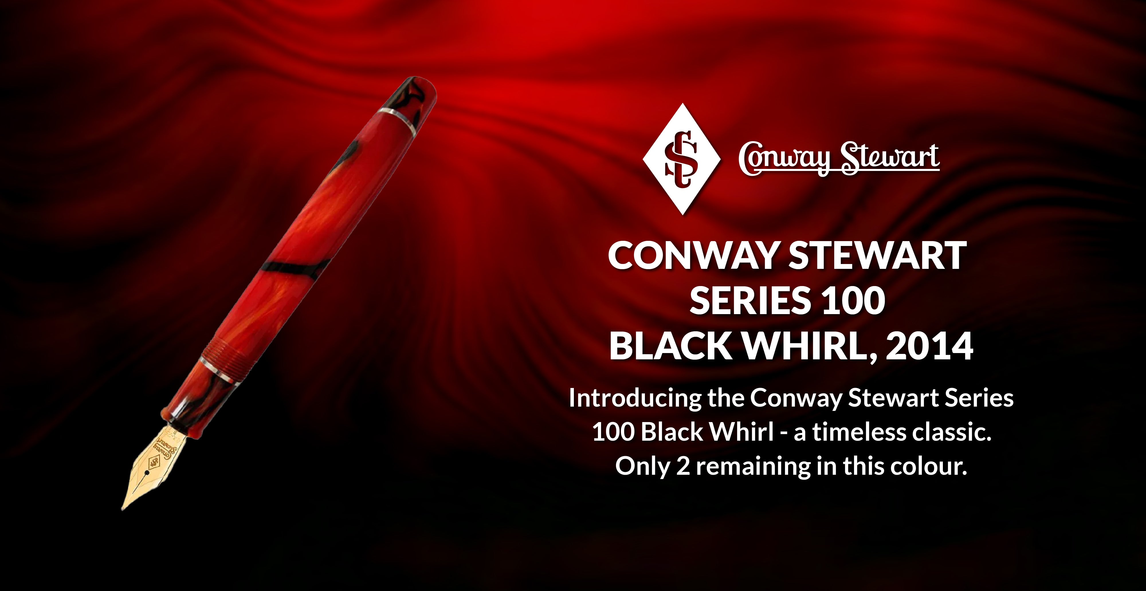 Conway Stewart Series 100 Black Whirl - A Fiery Addition to Your ...